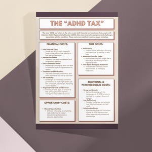 The ADHD Tax; Attention Deficit Hyperactivity Disorder Resources; ADHD Therapy Resources; ADHD ...