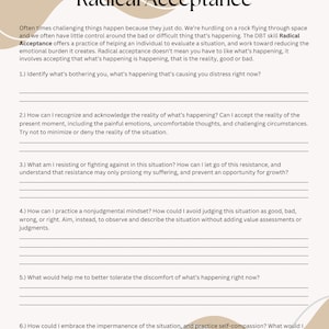 DBT Skill Building: Practicing Radical Acceptance - Etsy