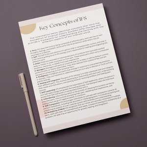 Key Concepts of IFS; Internal Family Systems Key Concepts; Internal ...
