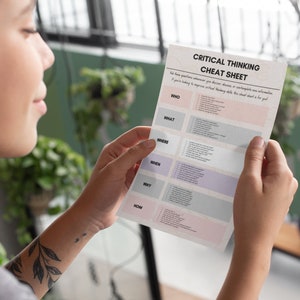 Critical Thinking Skills Cheat Sheet - Etsy
