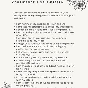 Mantras for Building Self-confidence & Self-esteem - Etsy