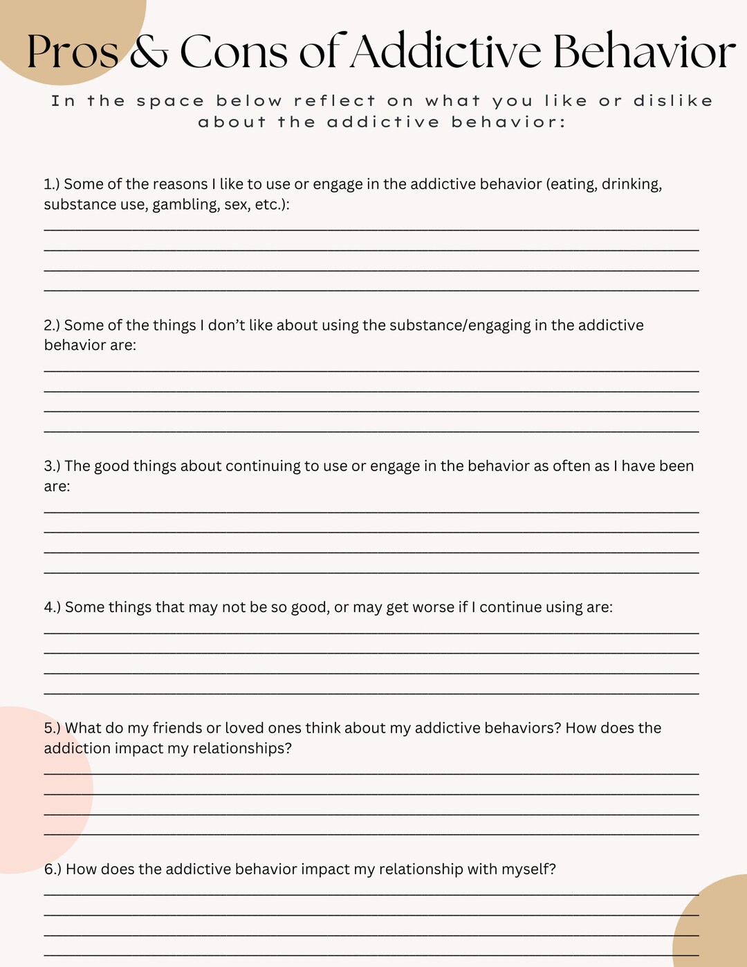 Addiction Recovery Journal Prompts - Etsy