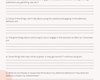 Goodbye Letter to My Addiction, Addiction Recovery Worksheet, Self ...