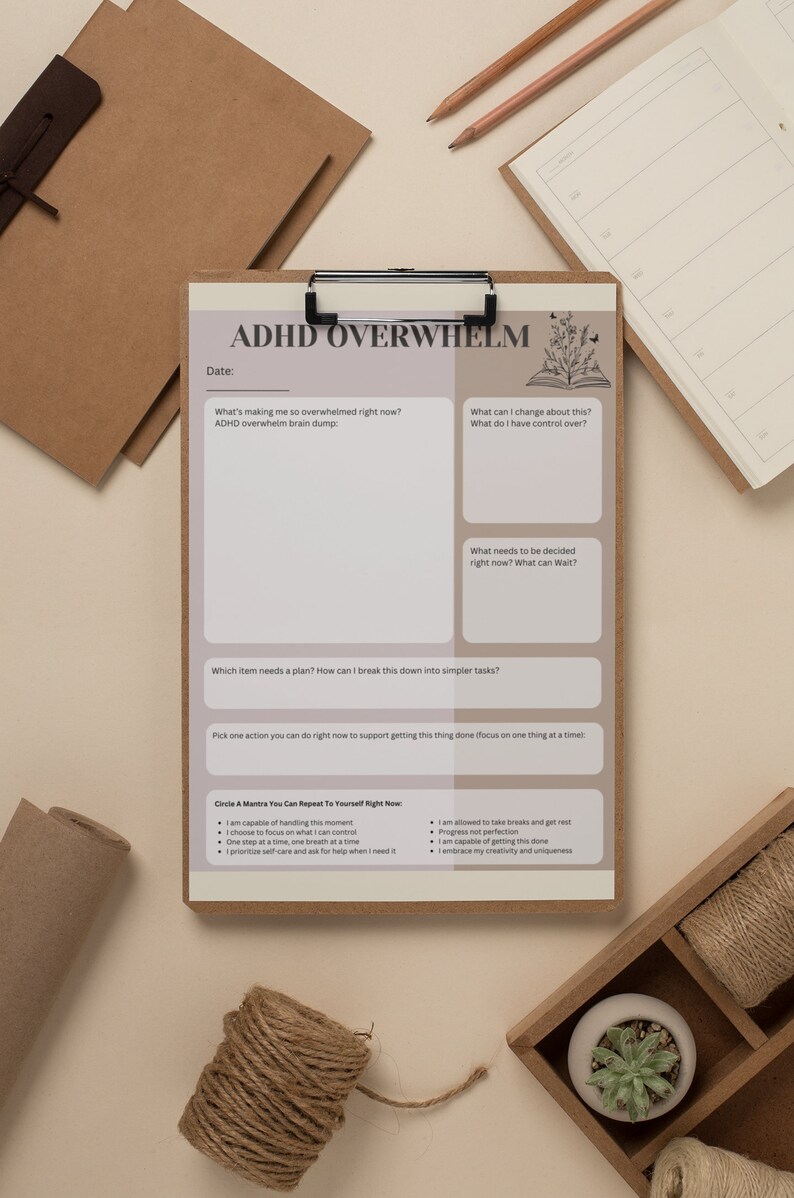 Managing ADHD Overwhelm - Etsy