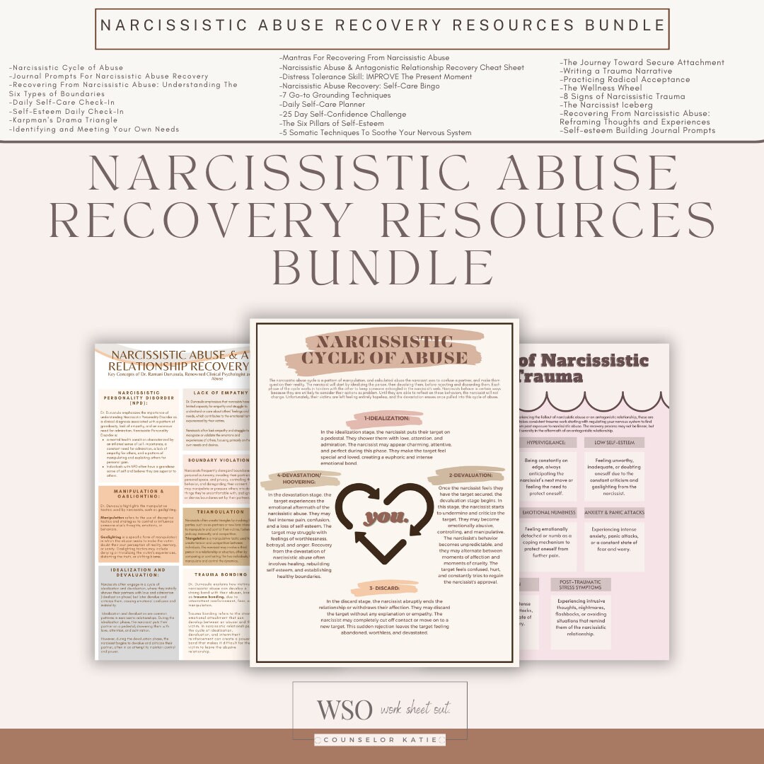 Narcissistic Abuse and Antagonistic Relationship Recovery Resources Bundle Healing From ...