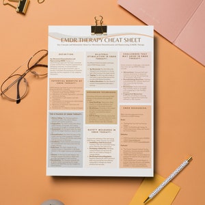 EMDR Therapy Cheat Sheet: Trauma Healing Overview (worksheet) - Etsy