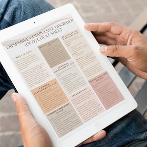 OCD Cheat Sheet: Obsessions, Compulsions & Resources (worksheet) - Etsy