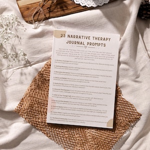 23 Narrative Therapy Journal Prompts: Self-reflection Worksheets - Etsy