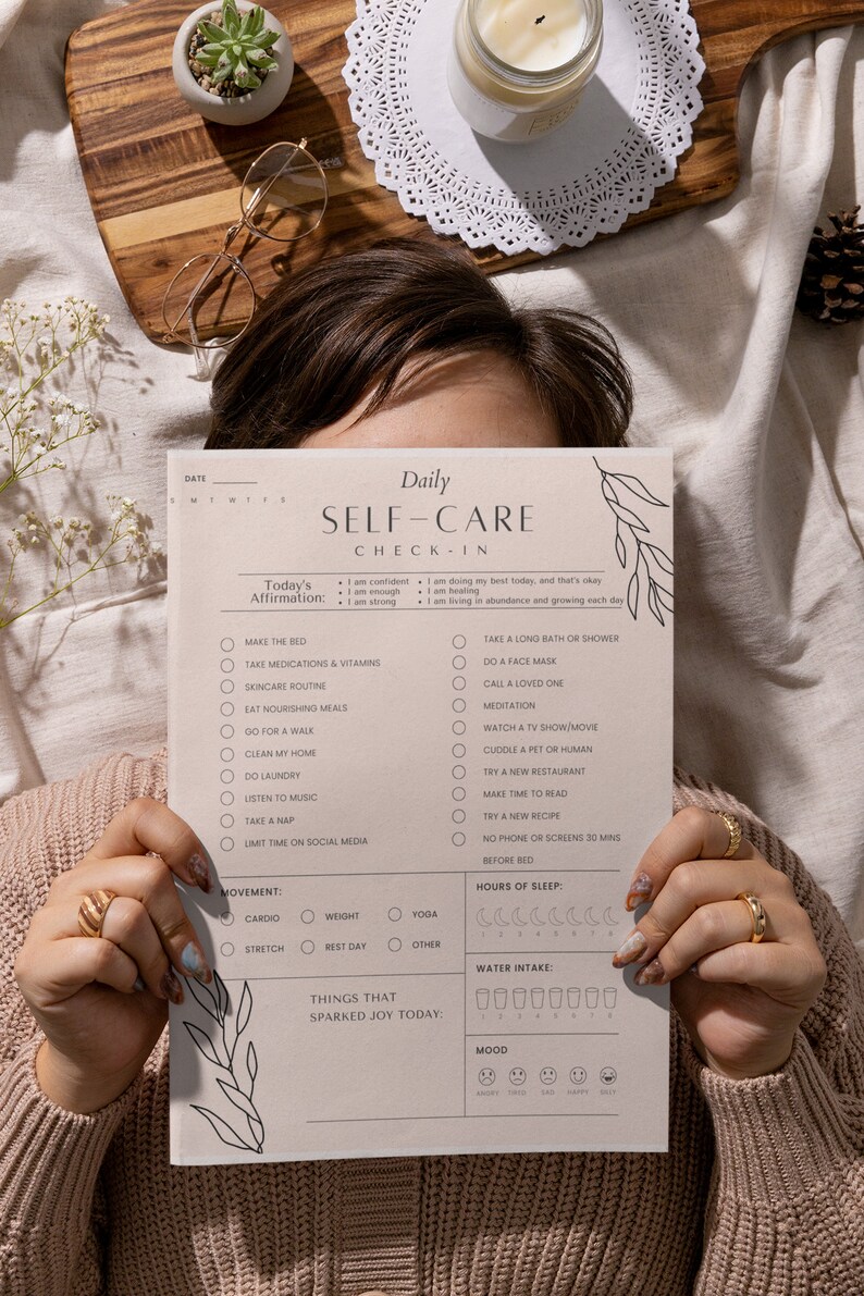 Daily Self-care Check-in - Etsy