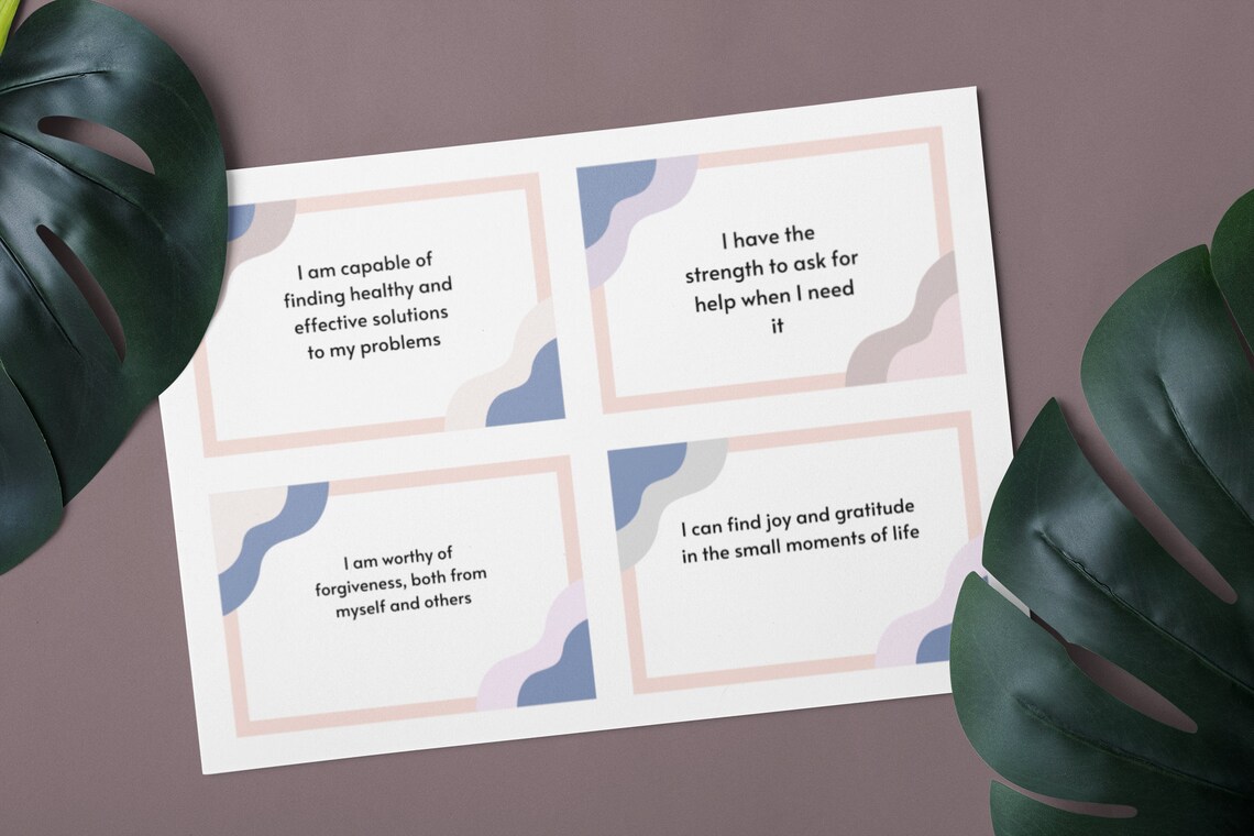 DBT Coping Statements Flashcards - Etsy
