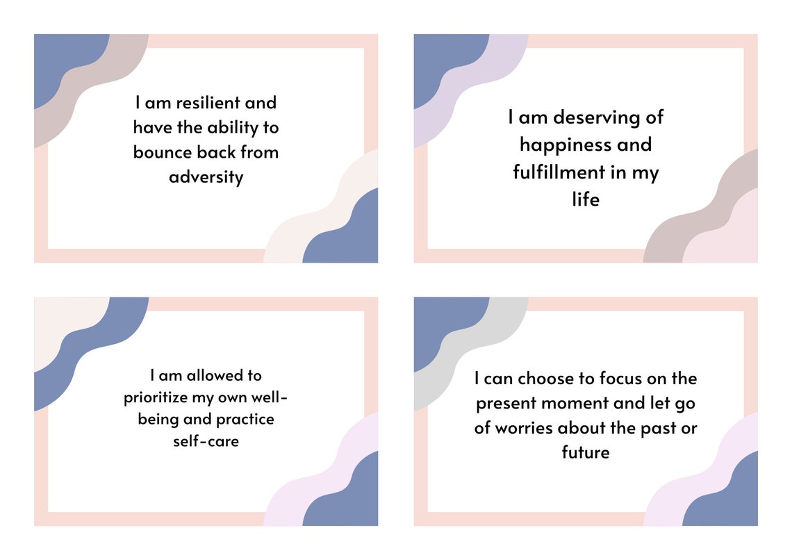 DBT Coping Statements Flashcards - Etsy