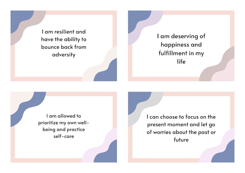 DBT Coping Statements Flashcards - Etsy