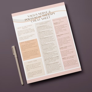 Vagus Nerve & Polyvagal Therapy Cheat Sheet - Etsy