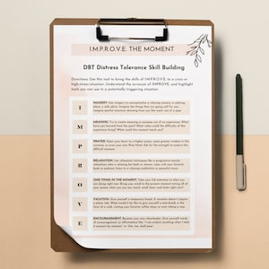 IMPROVE the Present Moment DBT Skill - Etsy