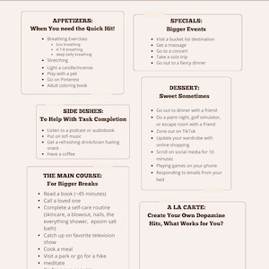 Dopamine Menu- Dopa Menu (ADHD Tool) - Etsy