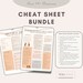 Cheat Sheet Bundle - Etsy