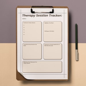 Therapy Session Tracker - Etsy