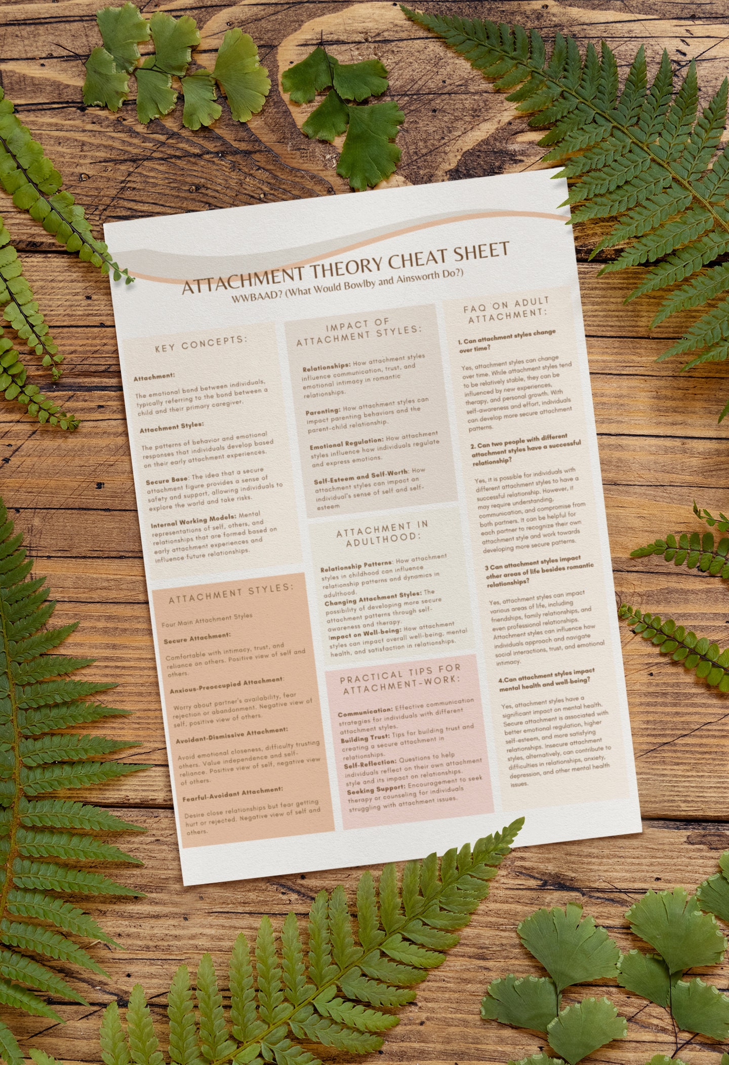 Attachment Theory Cheat Sheet - Etsy Attachment Theory Cheat Sheet - Etsy