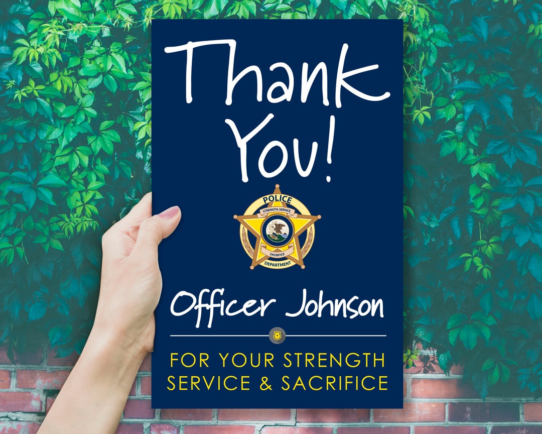 Personalized Thank You Police Officer Print: for Your Service (11x17 ...