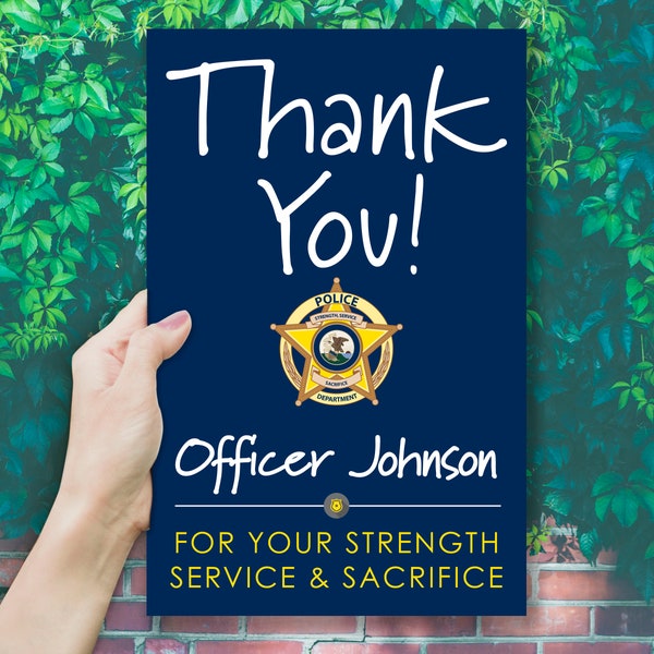 Police Officer Thank You Poster - Etsy