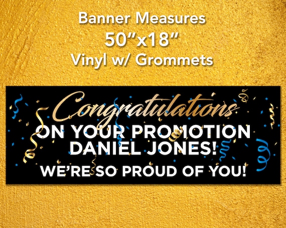 Custom Banner: Congratulations on Your Promotion / New Job / | Etsy