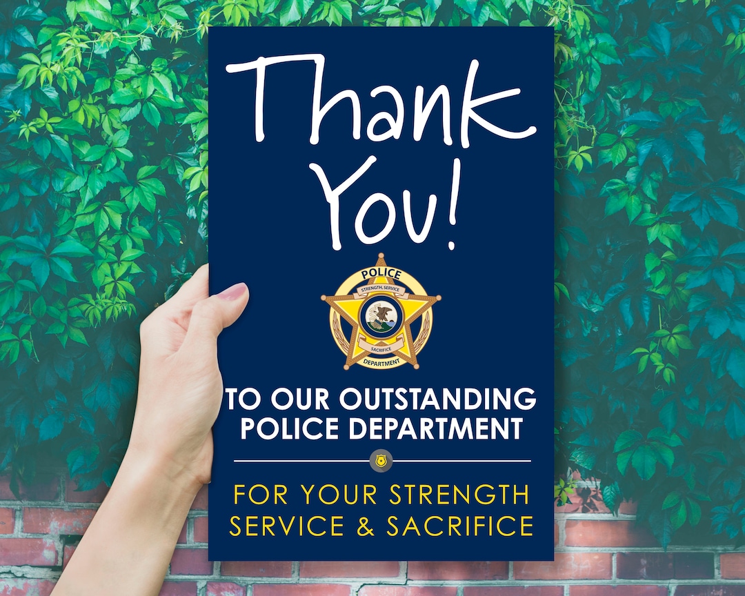Thank You Police Department Poster: Appreciation Gift (11x17) - Etsy