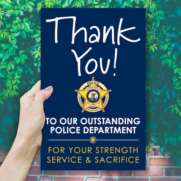 Police Officer Thank You Poster - Etsy