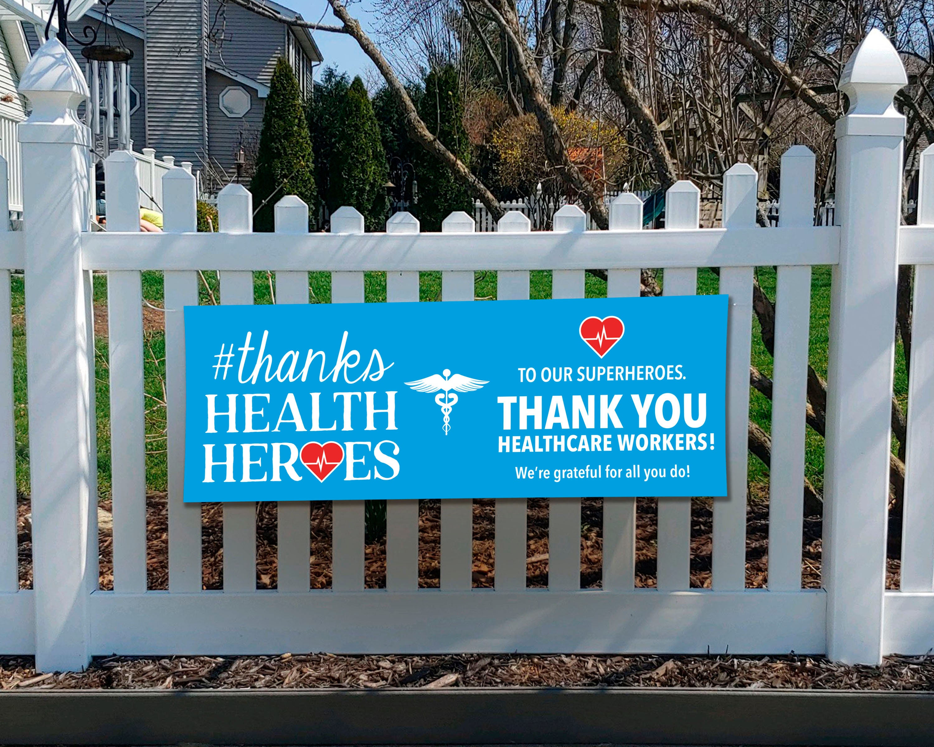 Thank You Healthcare Workers Banner: Health Heroes Sign (50x18) - Etsy