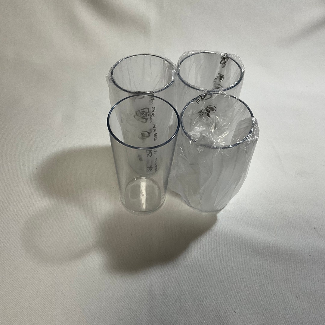 Tupperware Sheerly Clearly Elegant Acrylic 14 Oz 400 Ml Tumblers Set of 4 Patio Picnic Pool ...