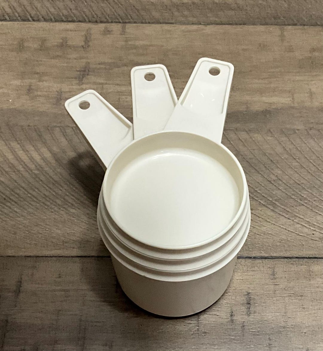 Vintage Tupperware Metric Measuring Cups Set of 3 Almond 250 Ml 125 Ml ...