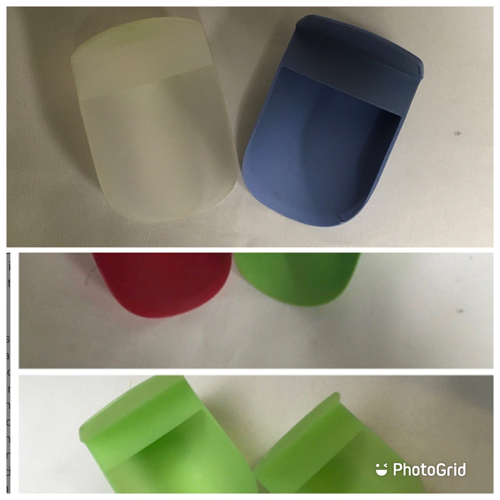 Vintage Tupperware Rocker Scoop Set of 2 292 Red Green Pink for Dry ...