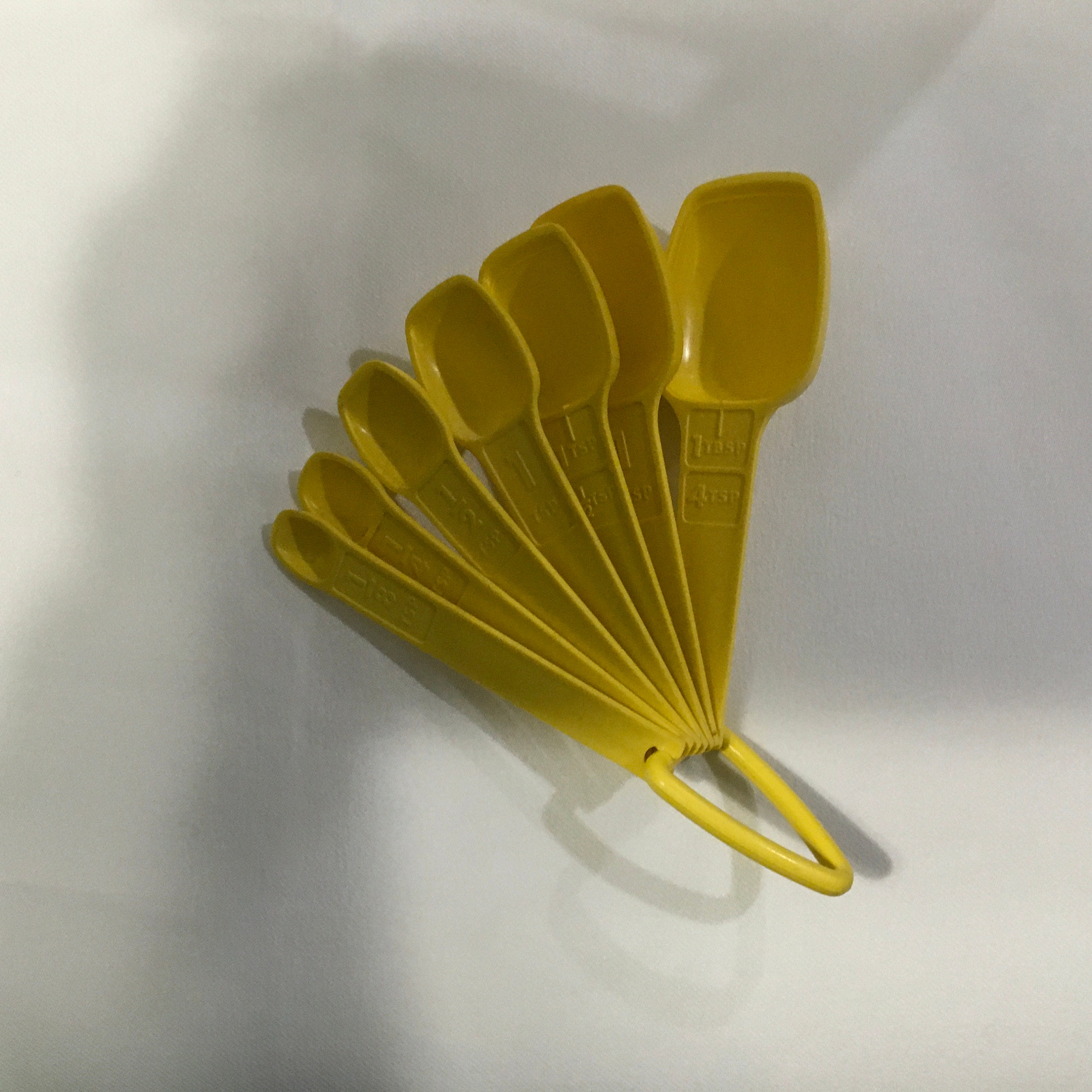 Vintage Tupperware Measuring Spoon Set Yellow or Orange Baking Cooking ...