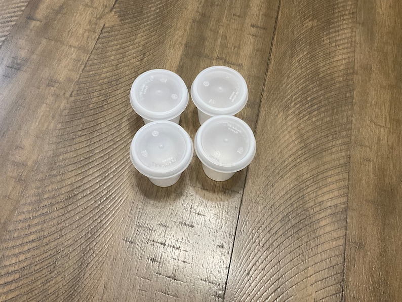 Tupperware Midgets Minis 2 Oz Container Lids Set of 4 Clear Container ...