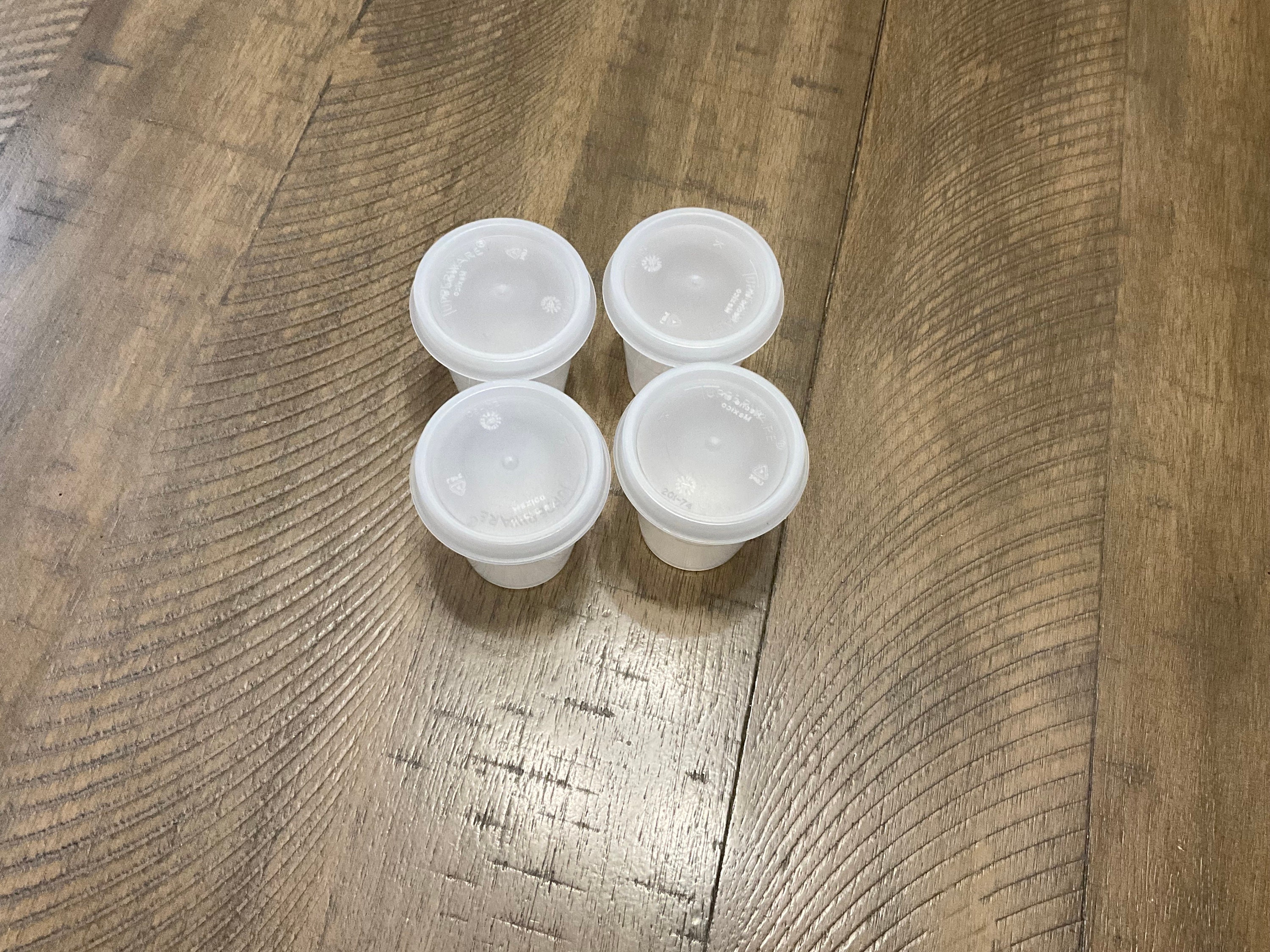 Tupperware Midgets Minis 2 Oz Container Lids Set of 4 Clear Container ...