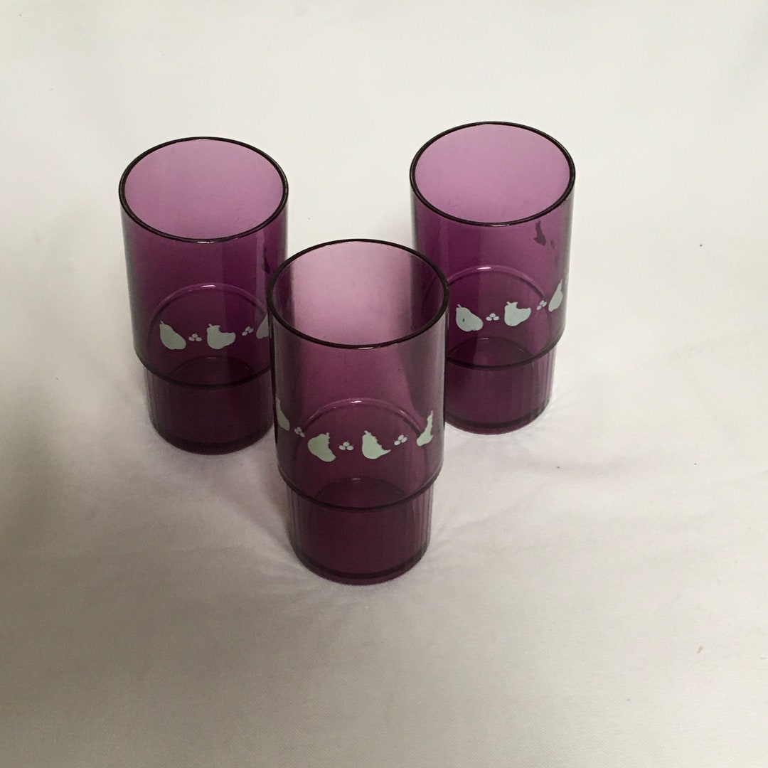 Vintage Tupperware Acrylic 14 Oz 400 Ml Jewel Tone Deluxe Tumblers Set ...