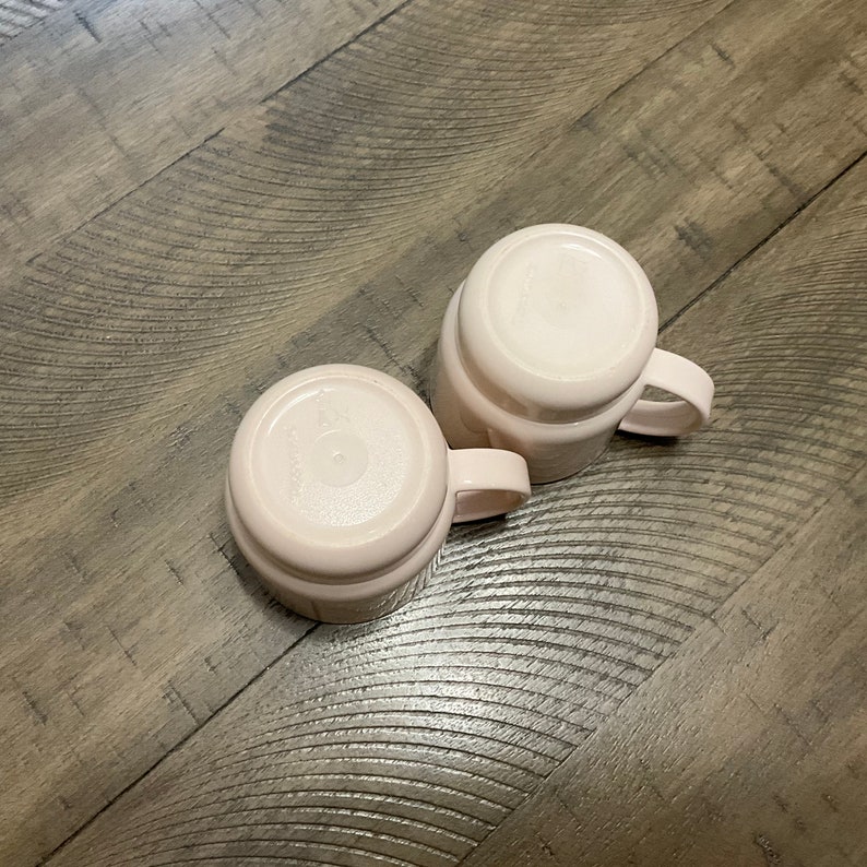 Vintage Tupperware Coffee Mugs Cups Nesting Table Top Ivory Rose 2224 ...