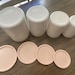 Tupperware Canister Set White Ivory Rose Light Pink One Touch Set of 4 ...