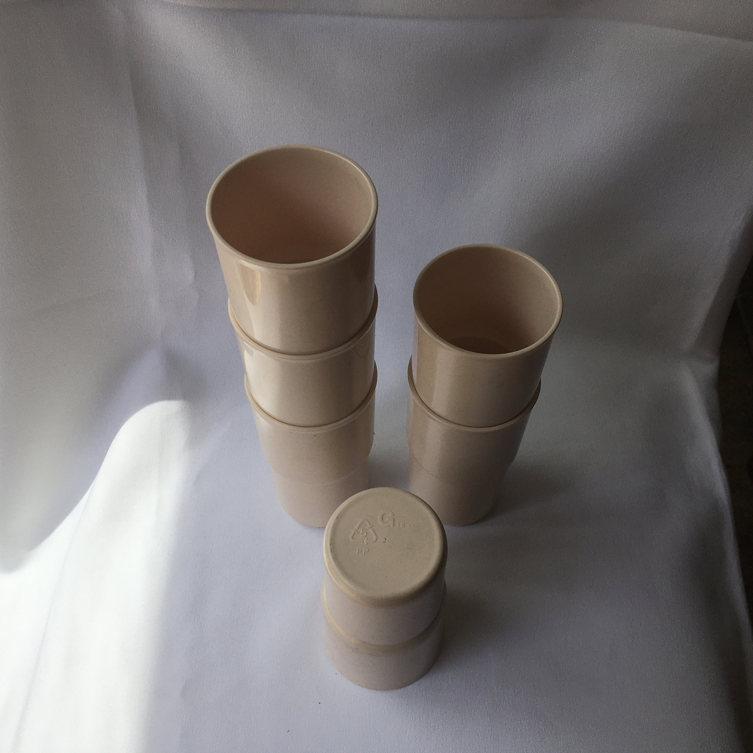 Vintage Tupperware Tumblers 12 Oz G Ivory Rose Stackable Stacking ...