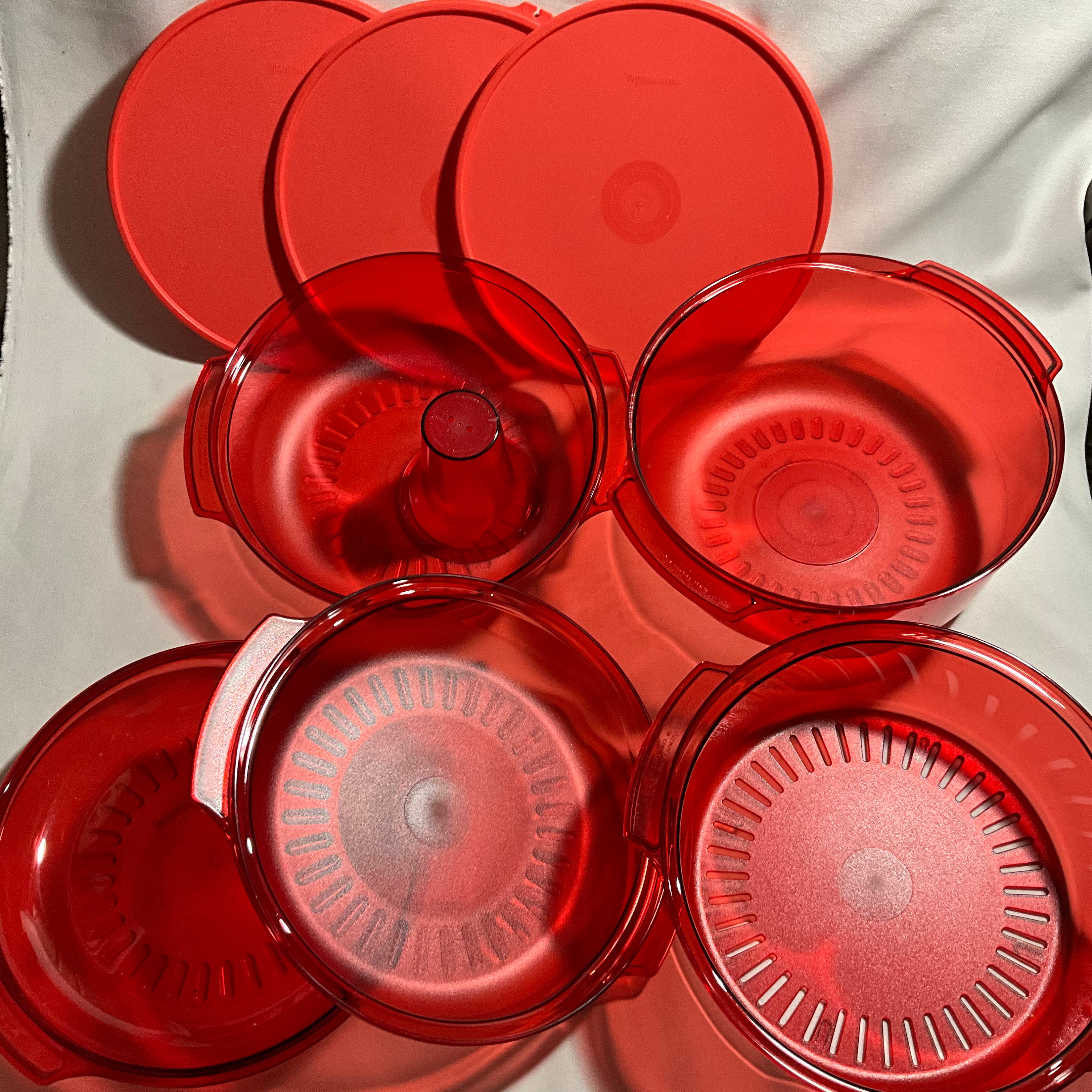 Tupperware Tupperwave Stack Cooker Cookware System Microwave Orange Set ...