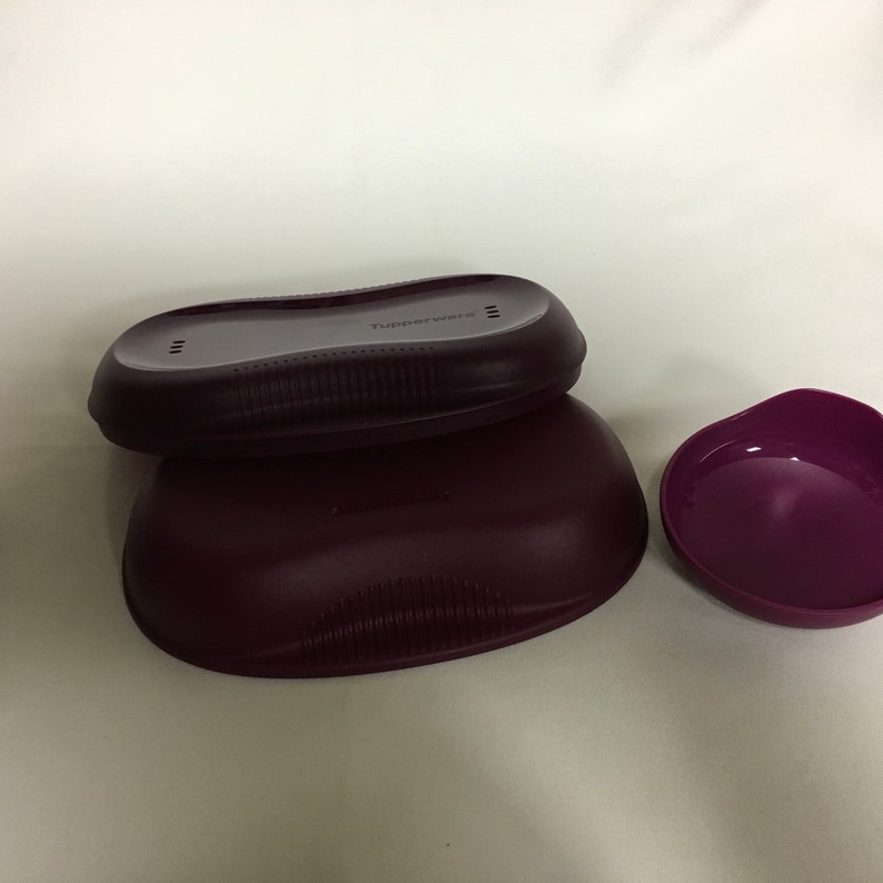 Tupperware Microwave Breakfast Maker & Inserts Purple Poached | Etsy