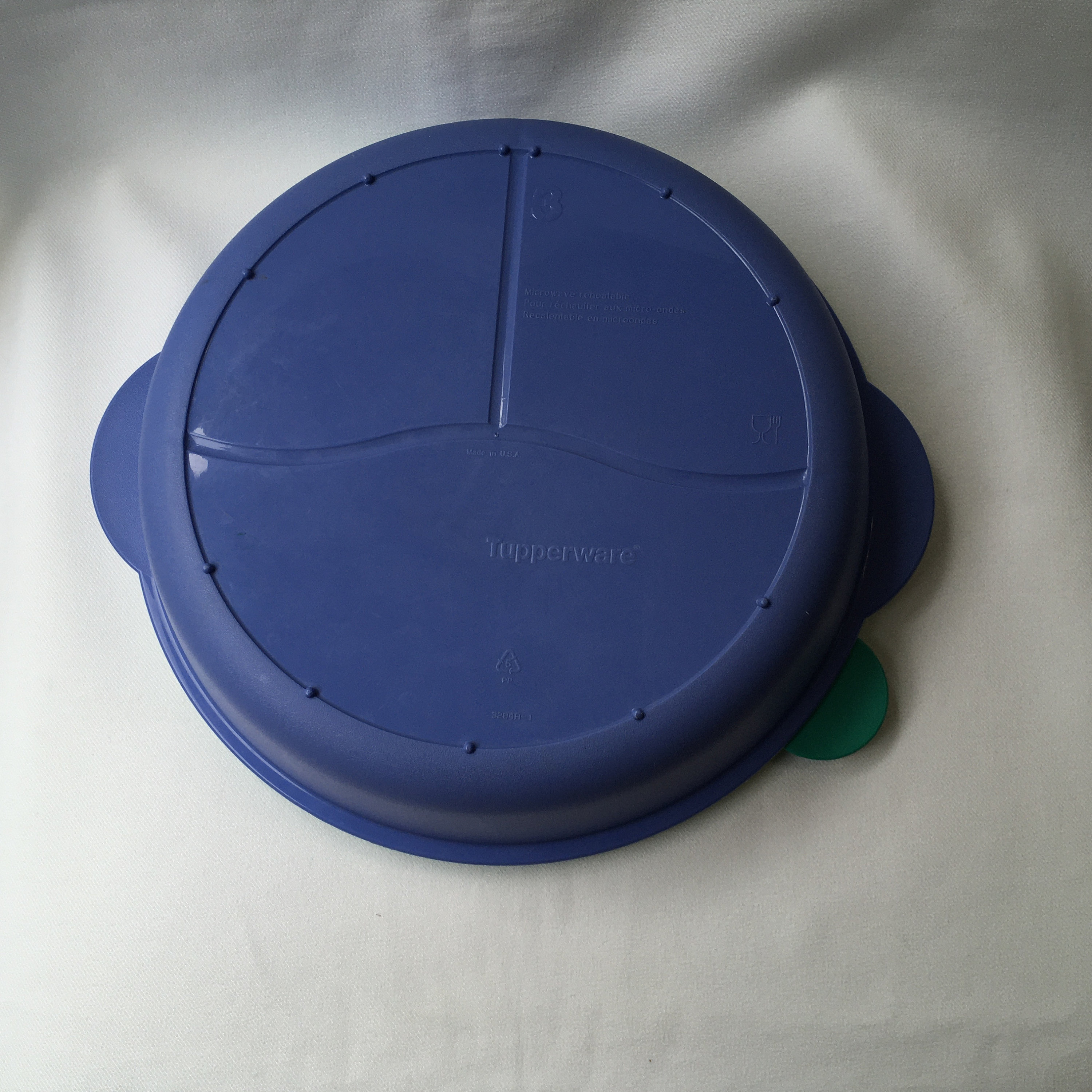 Tupperware Crystalwave Divided Dish Impressions Ocean Blue 3284 2651 ...