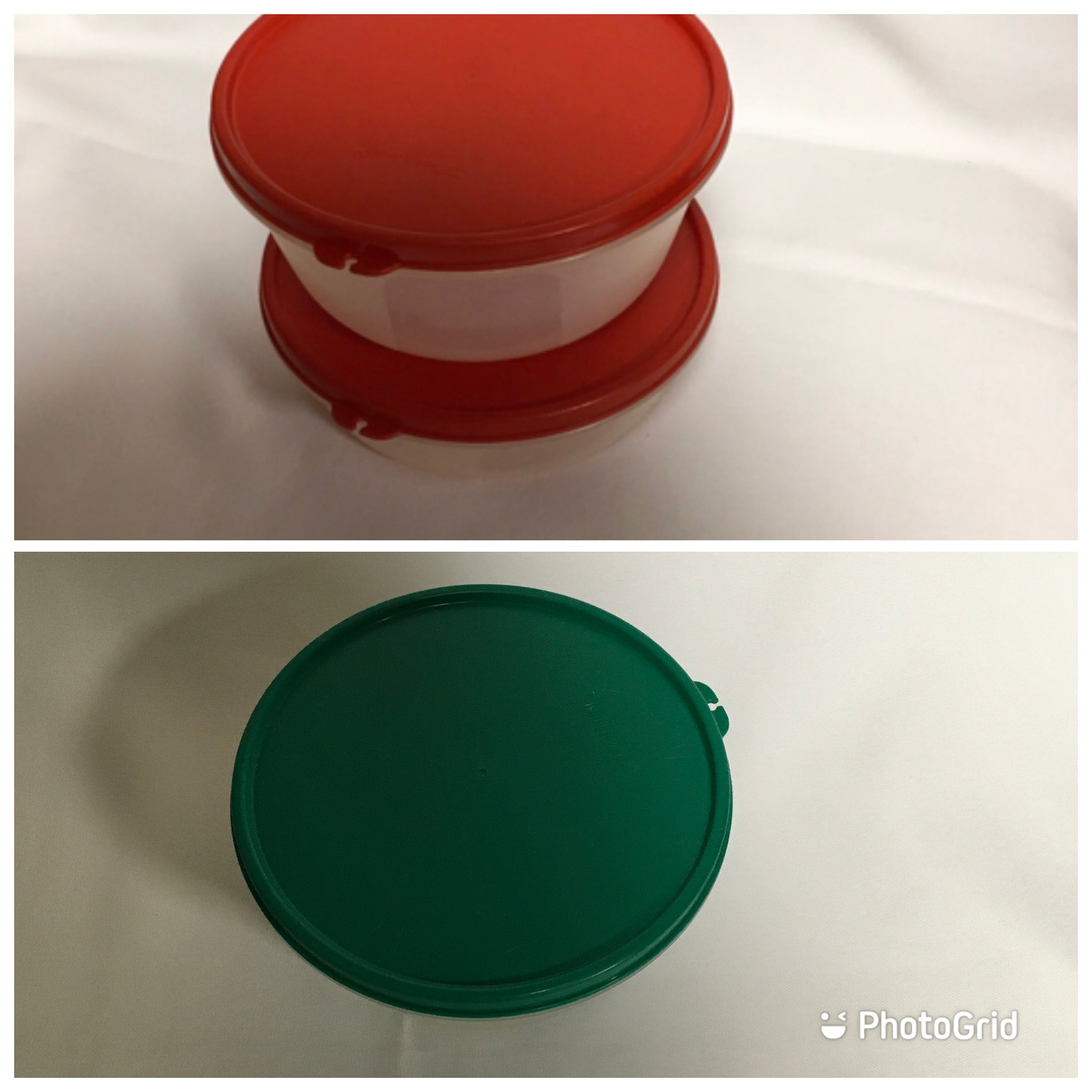 Vintage Tupperware Stack A Bowl Small Bowl 4 Cups or 8 Cups Fiesta Red ...