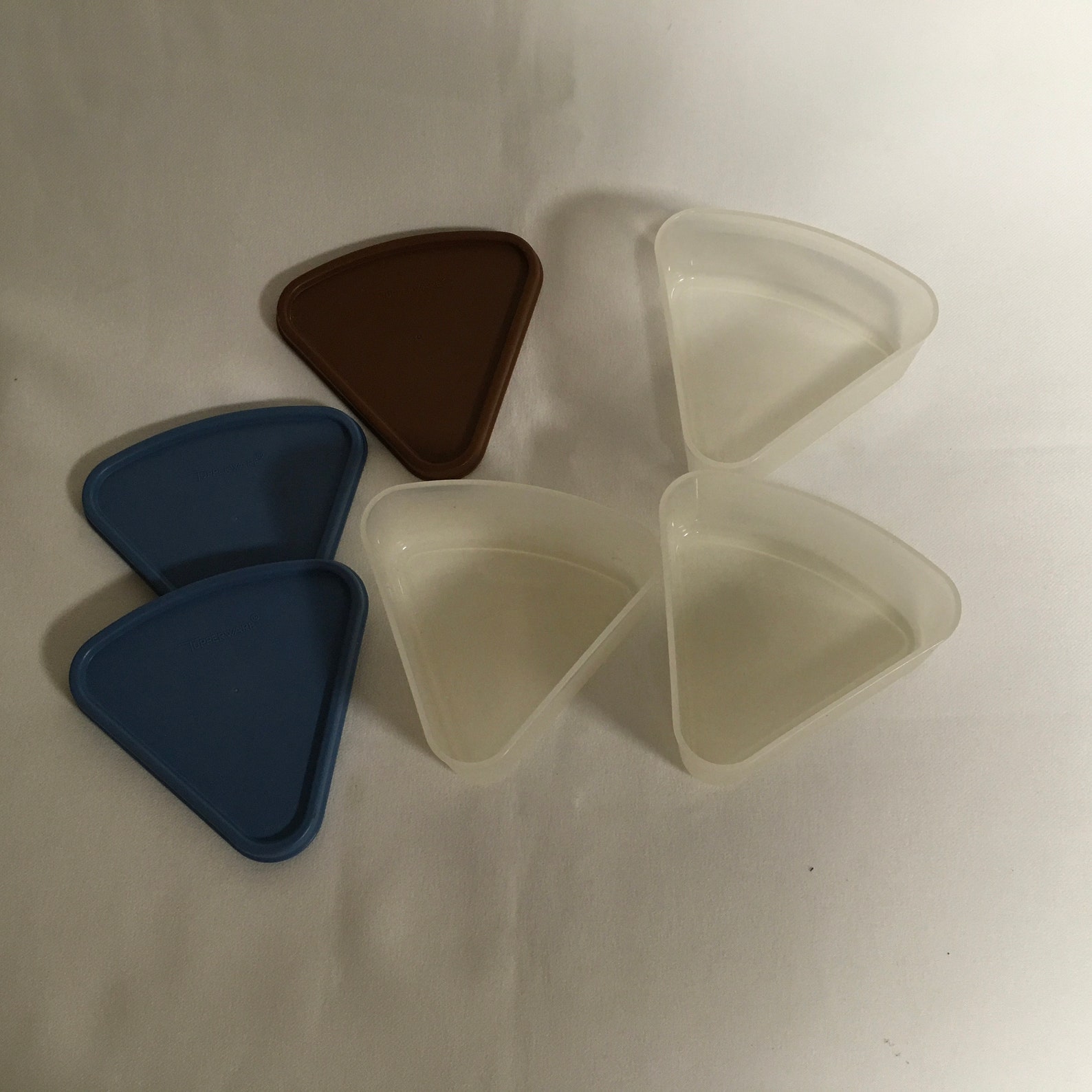 Vintage Tupperware Triangle Pie Wedge Food Storage Stacking - Etsy