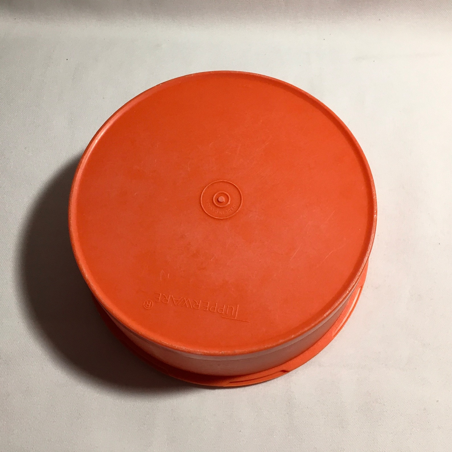 Tupperware Servalier Snack Canister Vintage Bright Orange Cookie ...