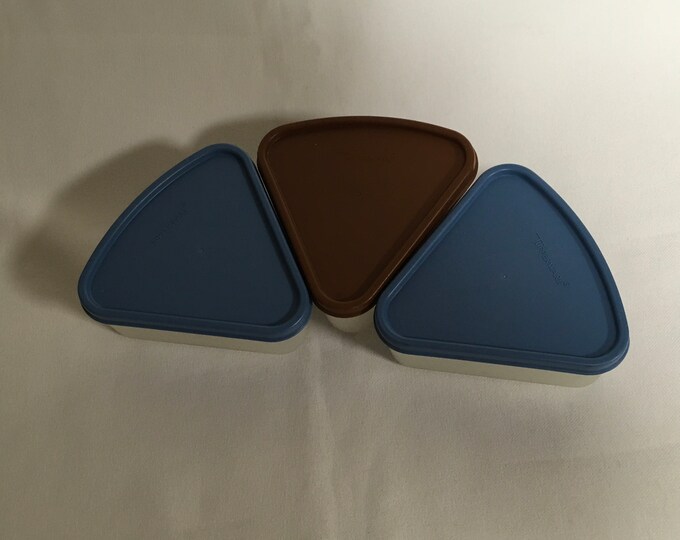 Vintage Tupperware Triangle Pie Wedge Food Storage Stacking Spice ...