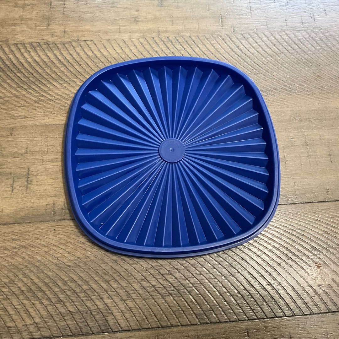 Tupperware Lid 837 Replacement Lid Seal 8 “ Cover Sunburst Coral Blue ...
