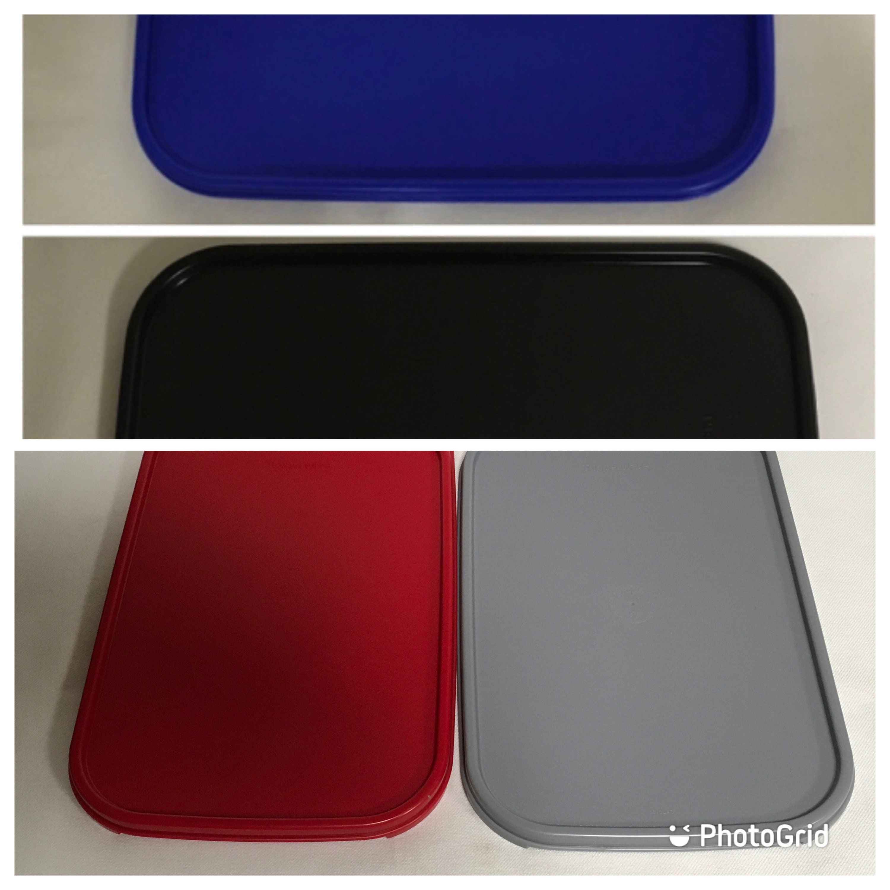 Tupperware Modular Mate Rectangle Seal 1610 Blue Black Red - Etsy
