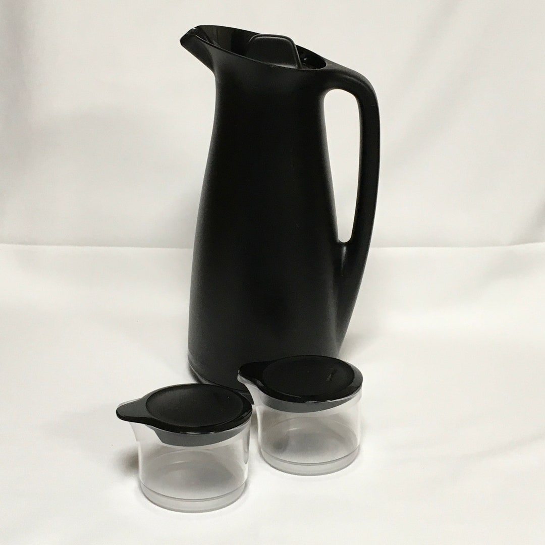 Tupperware Thermotup Thermos Thermo Pitcher Carafe Coffee Tea 1 L Black ...