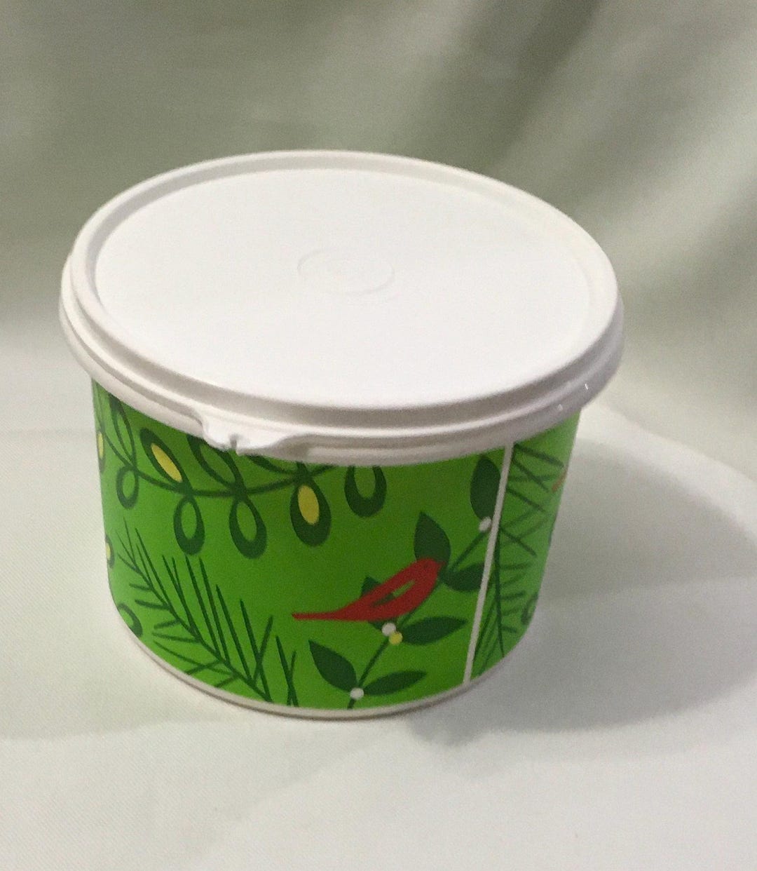 Tupperware Stacking Canister Red Cardinal Bird & Leaves Canister 1.1 ...