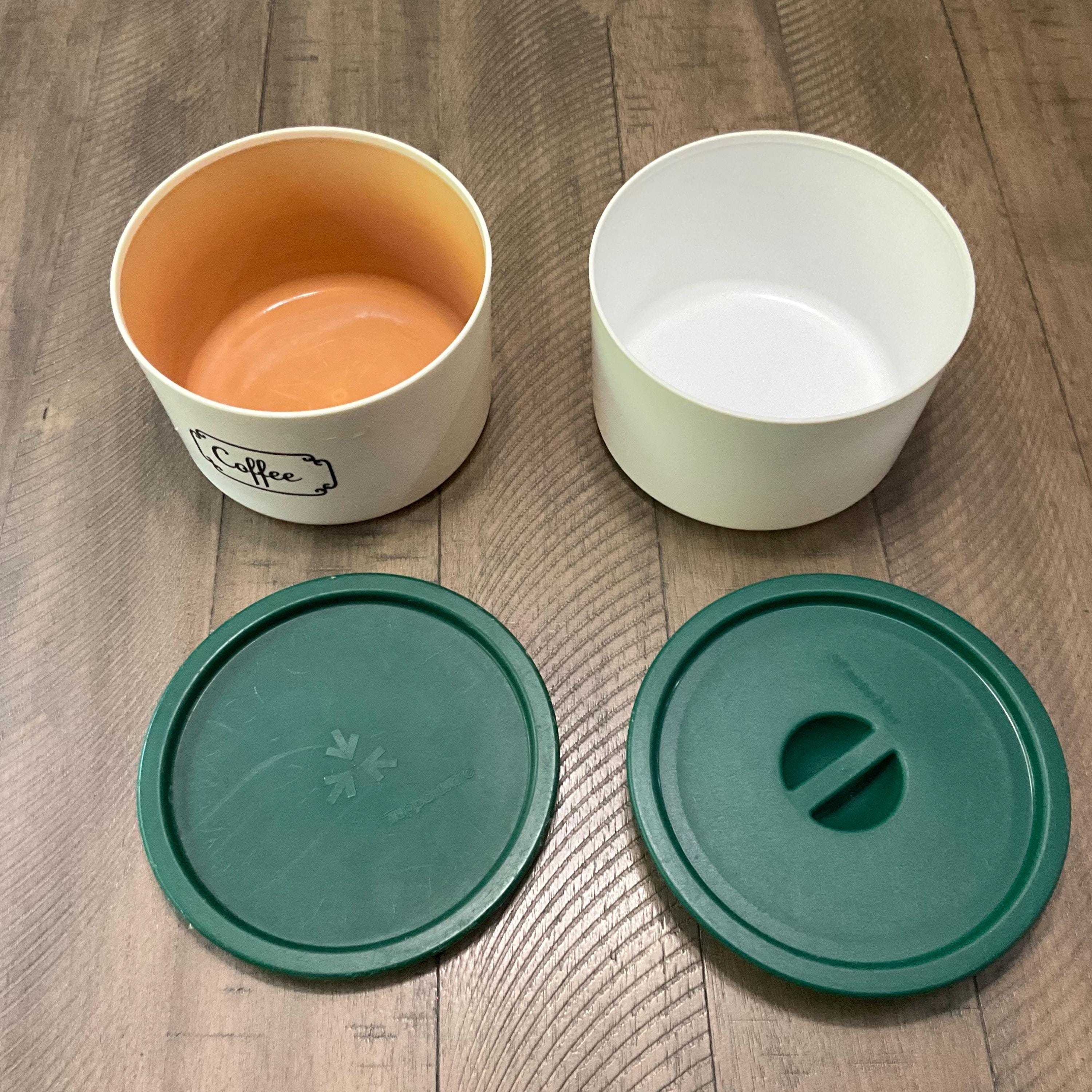 Tupperware Coffee House Canister Set Bold Blue Hunter Green Coffee ...